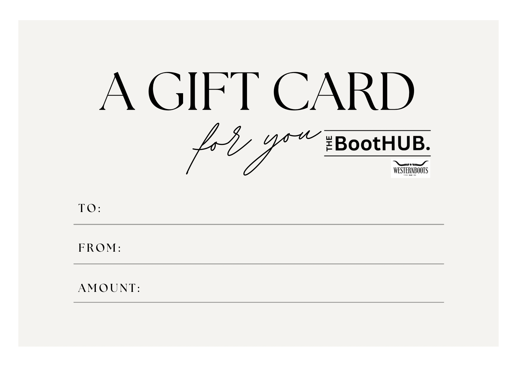 Gift Cards – Westernboots SA